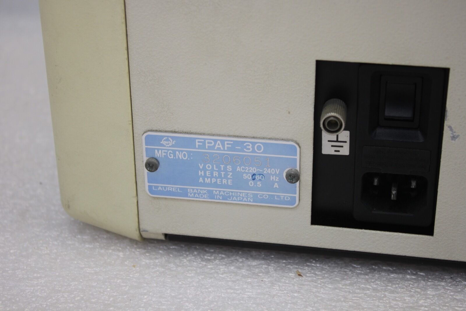 Laurel Bank Machines FPAF-30 Note Count Counting Machine *for parts or ...