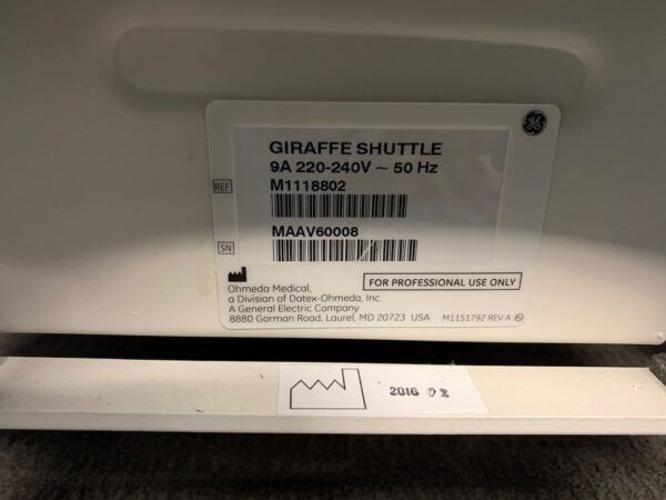 GE Giraffe Shuttle Transportable UPS Solution for Beds / Panda Warmer ...